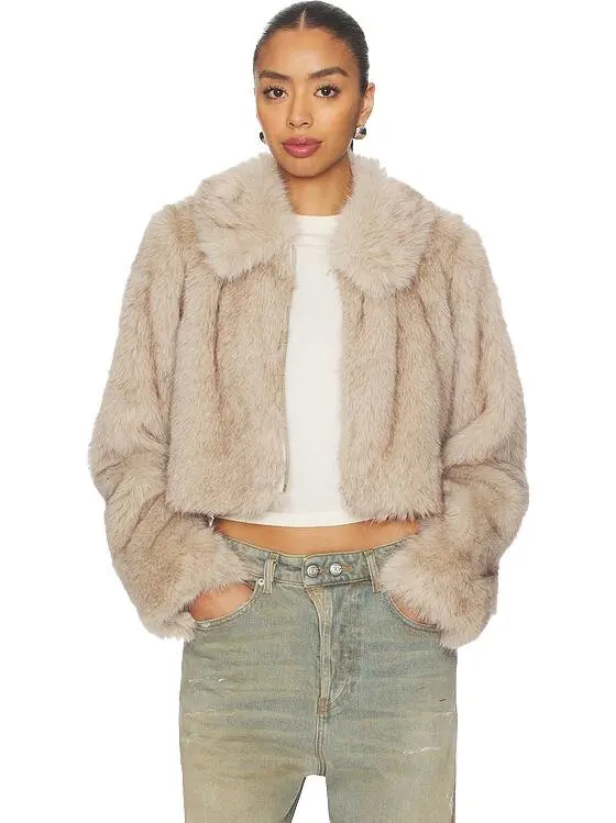 LOVERS AND FRIENDS Silas Faux Fur Coat - Sand