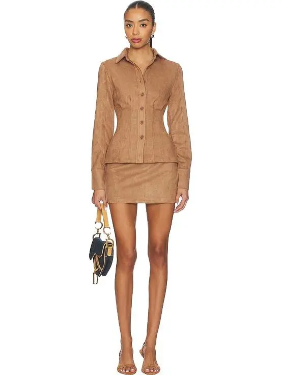 ALL THE WAYS Azure Skirt Set - Brown