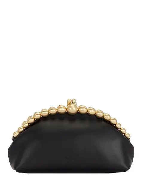 Cult Gaia Una Clutch - Black Leather
