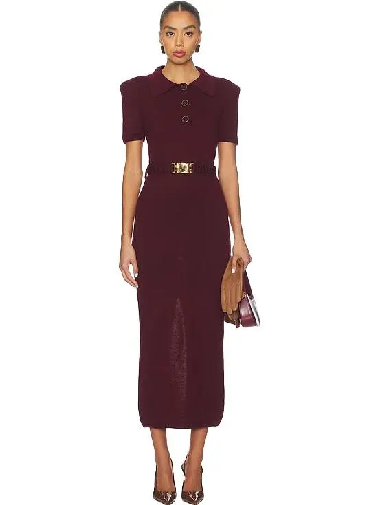 ROWEN ROSE Polo Dress - Bordeaux