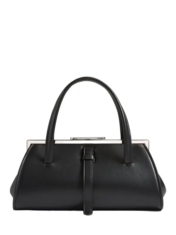 Brandon Maxwell The Maxwell Leather Top Handle Bag - Black