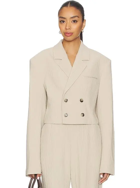 Nanushka Rony Blazer - Sand