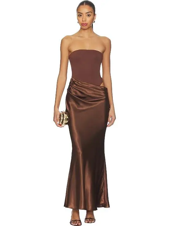 ALL THE WAYS Carrie Maxi Dress - Brown