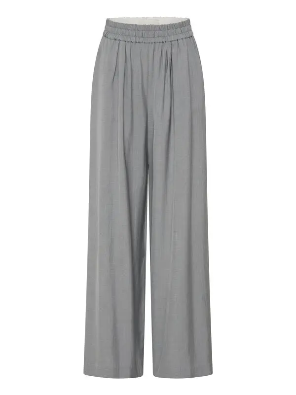 ST. AGNI Wide-leg Pull-on Pants - Grey