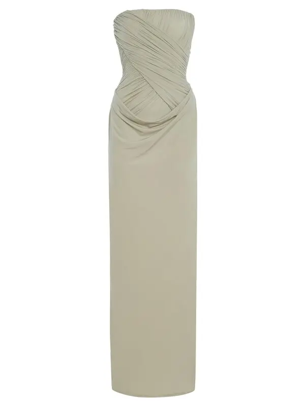 MAYGEL CORONEL Gorgonia Jersey Maxi Dress - Green