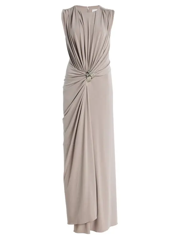 Brandon Maxwell Serene Jersey Dress - Silver