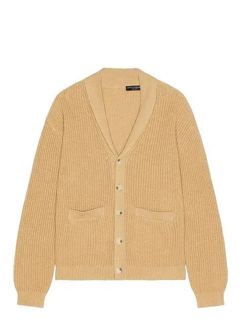 Central Park West Chunky Shawl Collar Cardigan - Oat