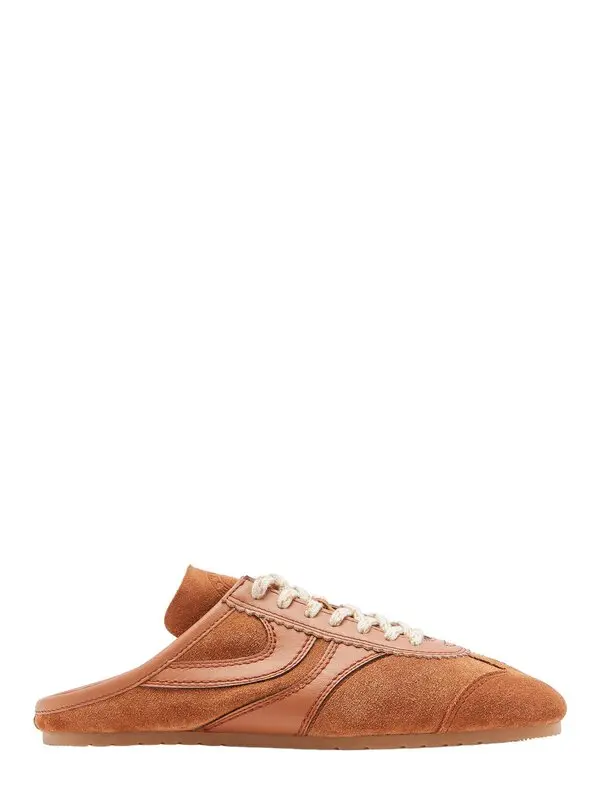 Dries Van Noten Suede Sneaker Mules - Tan