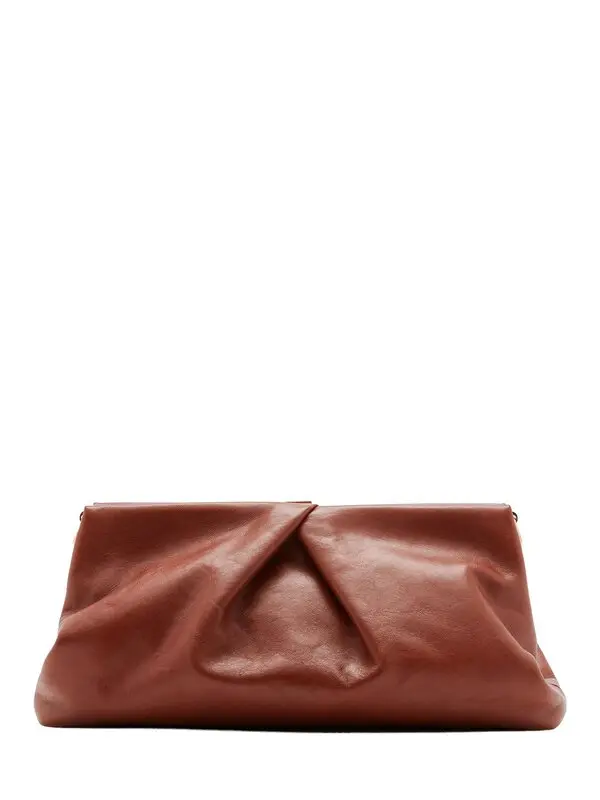 Dries Van Noten Small Leather Clutch - Brown