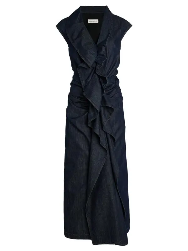 Dries Van Noten Davyl Denim Midi Dress - Dark Wash