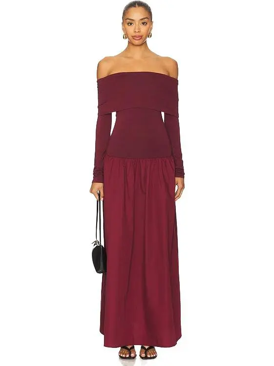 ALL THE WAYS Cressida Maxi Dress - Oxblood