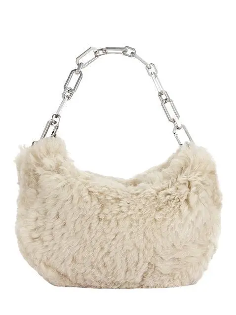 ALLSAINTS Madea Mini Shearling Bag - Natural