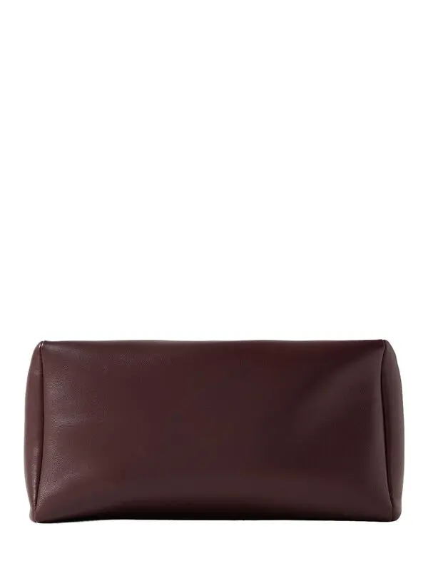 THE ROW Leather Clutch - Burgundy