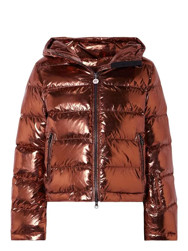 Perfect Moment Polar Flare Quilted Down Ski Jacket - Metallic