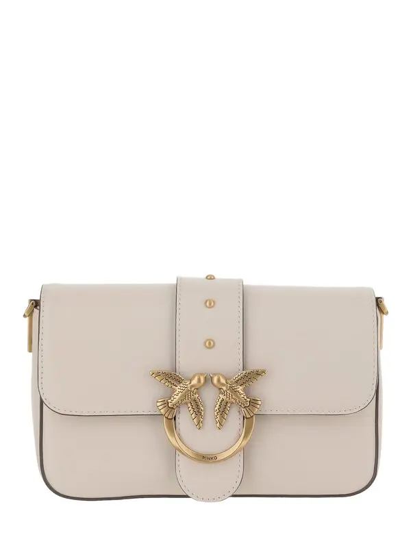 Pinko Classic Love Bag Slouchy Shoulder Bag - White