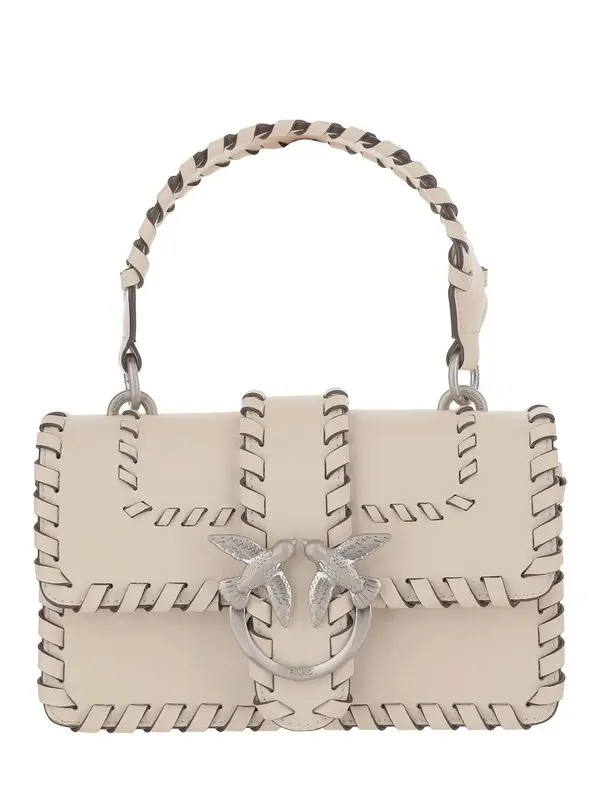 Pinko Mini Leather Handbag - White