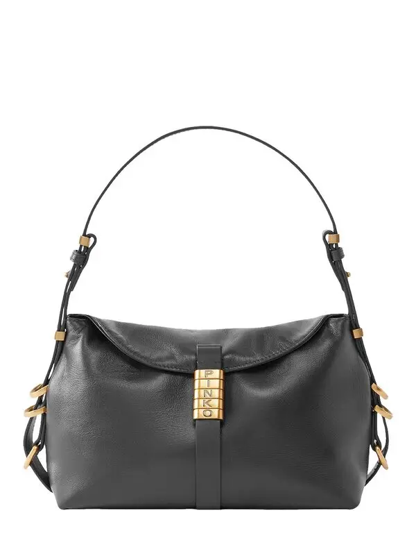Pinko Saddle Baguette Shoulder Bag - Black