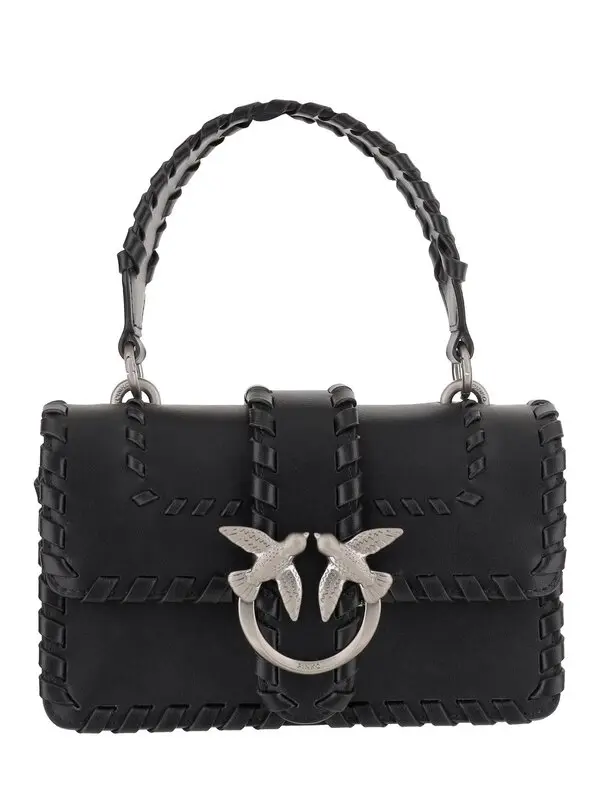 Pinko Mini Love Leather Handbag - Black