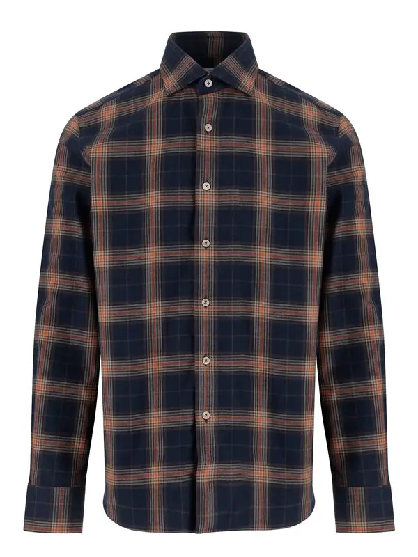 ALESSANDRO GHERARDI Check Pattern Cotton Shirt - Red