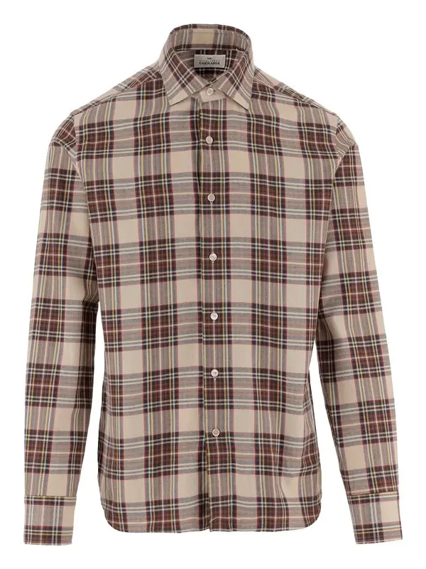ALESSANDRO GHERARDI Cotton Shirt With Checked Pattern - Red