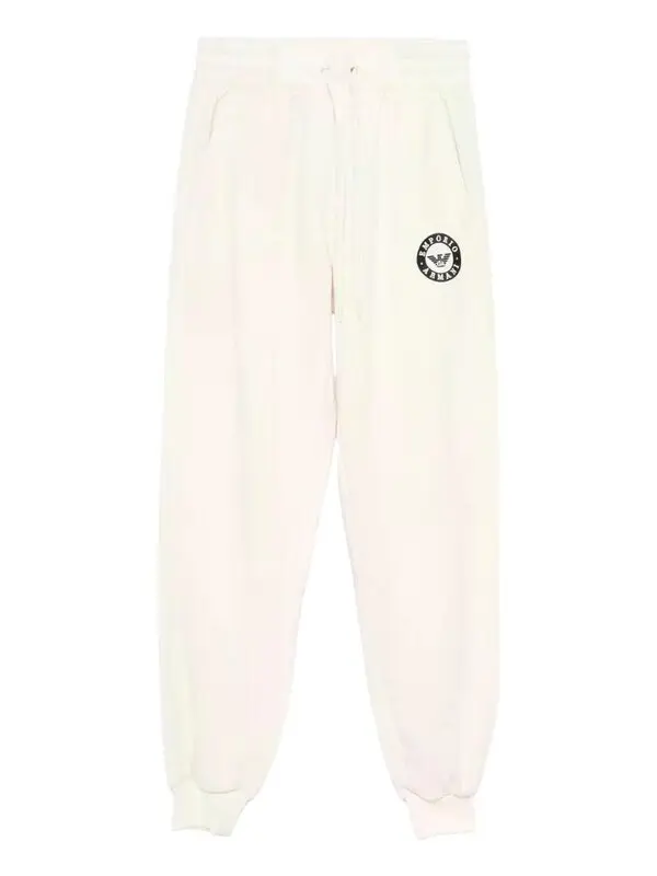 Emporio Armani Logo-embroidered Track Pants - White