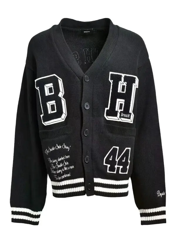 BREATH Bh-patch Cardigan - Black