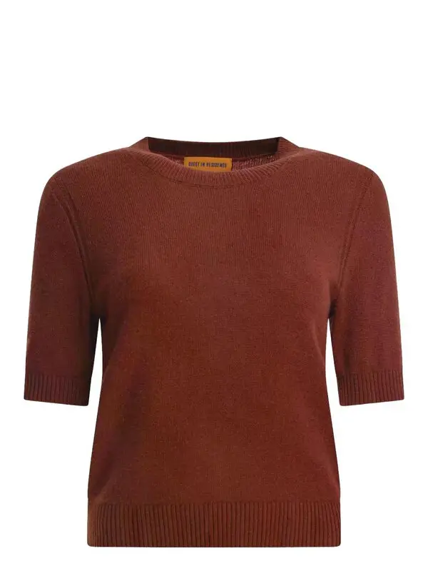 Guest In Residence Cashmere T-shirt - Brown