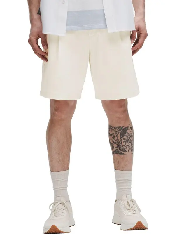 Lululemon Woven Relaxed-fit Pleated Short 8 - Light Ivory