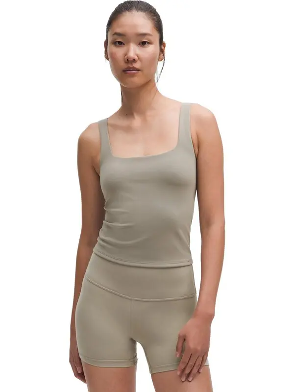 Lululemon Wunder Under Smoothcover Tank Top - Warm Ash Grey