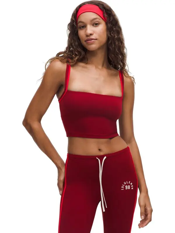 Lululemon Nulu Cropped Tank Top - Oxblood/lululemon Red