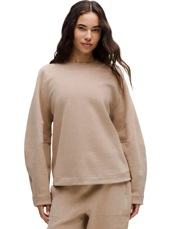 Lululemon Loungeful Relaxed-fit Crewneck Sweatshirt - Heathered Nutmeg