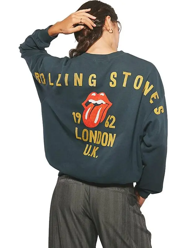 Daydreamer Rolling Stones Uk Crewneck - Vintage Black