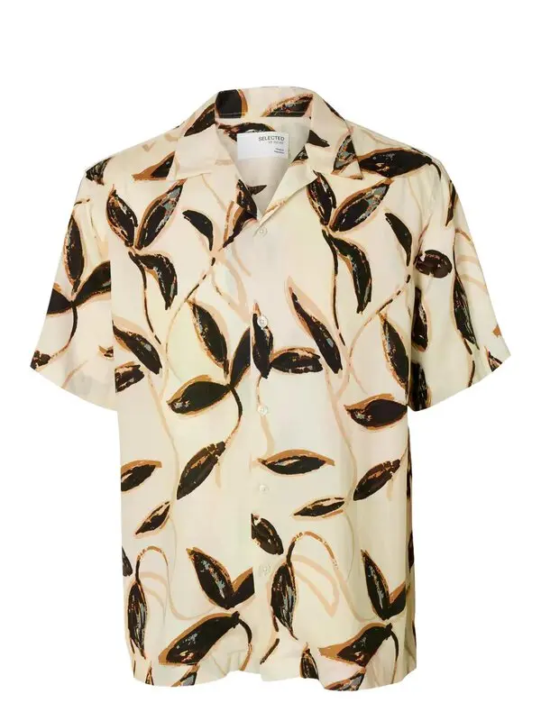 SELECTED Floral-print Shirt - Neutrals