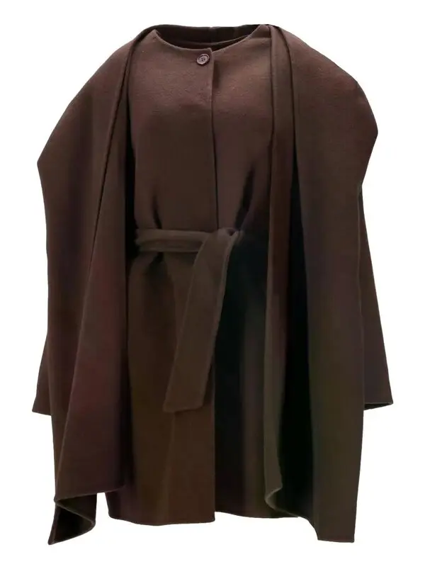 P.a.r.o.s.h Belted Wool Coat - Brown