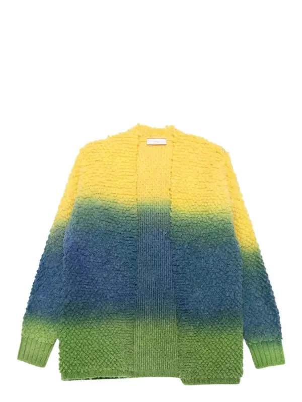 AKEP Colour-block Cardigan - Blue