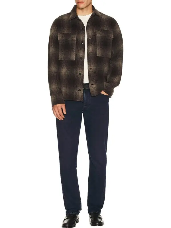 Rag & Bone Austin Wool Shirt Jacket - Brown Plaid