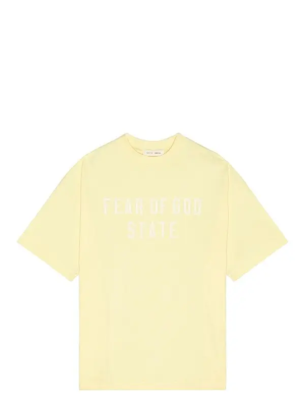 Fear Of God 90s Fit T-shirt In Black - Garden Yellow