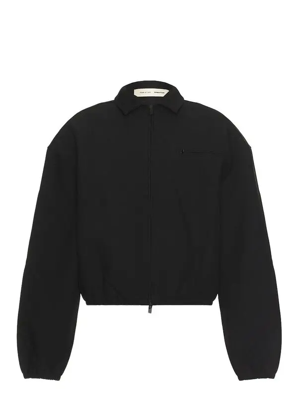 Fear Of God Bonded Canvas Zip-up Jacket - Jet Black