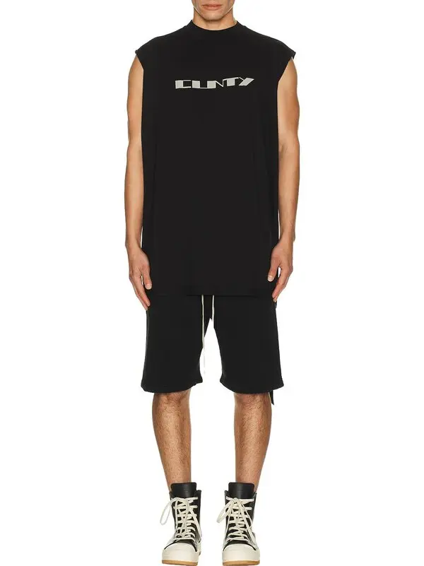 Rick Owens Tarp T Cunty Print In Black - Black & Pearl