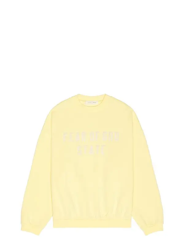 Fear Of God 90's Fit Fleece Crewneck Sweatshirt - Garden Yellow