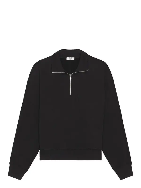 AGOLDE Idris Quarter Zip Pullover - Black