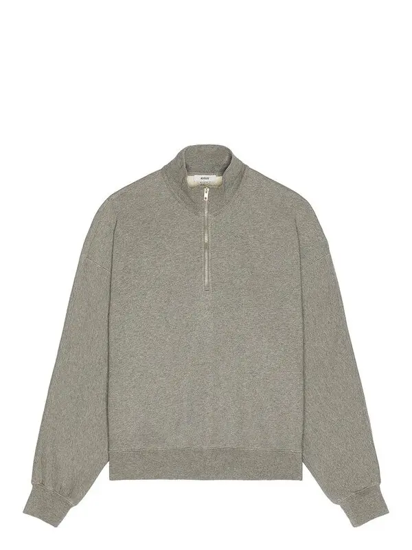 AGOLDE Idris Quarter Zip Pullover - Grey Heather