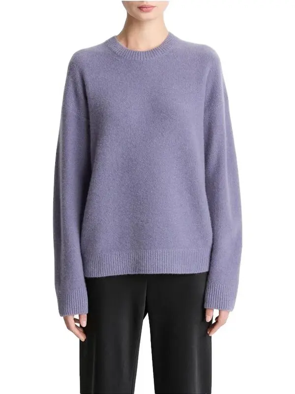 Vince Plush Cashmere Crew Neck Sweater - Natural
