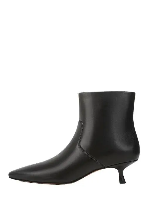 Vince Simone Leather Ankle Boots - Black