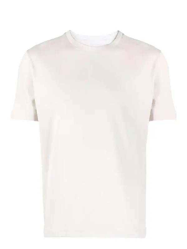 Eleventy Crew-neck Cotton T-shirt - Neutrals