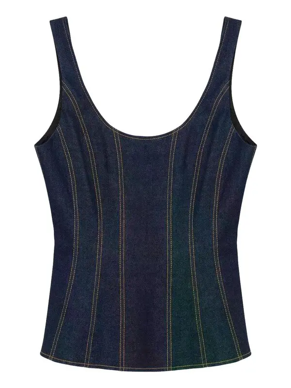Simkhai Lachlan Denim Top - Blue