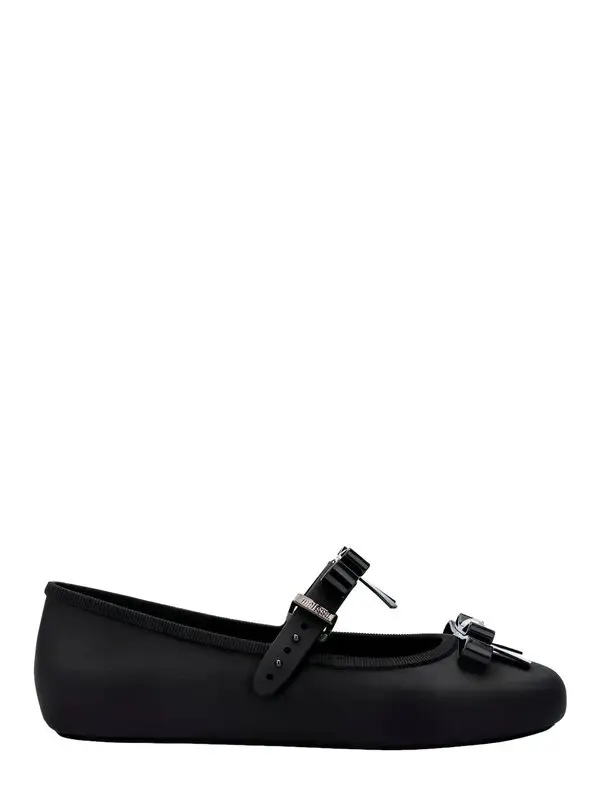 Melissa Bow-embellished Ballerinas - Black