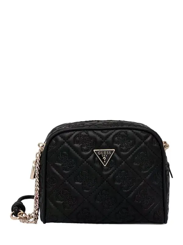 Guess Mini Adelasia Logo-plaque Crossbody Bag - Black