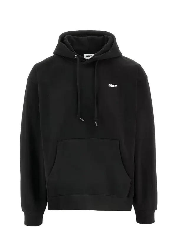 Obey Logo-detail Hoodie - Black
