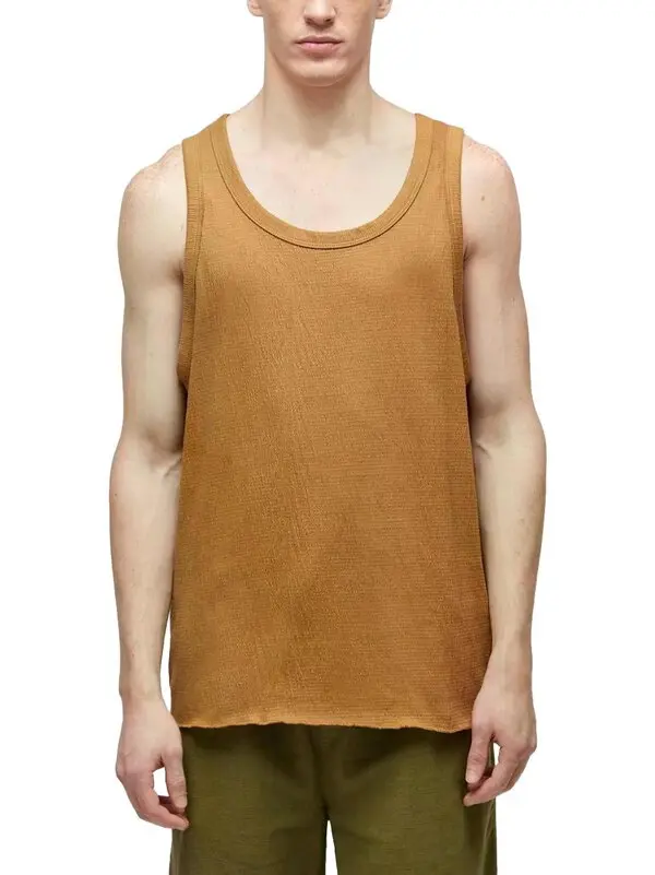 OSKLEN Textured Cotton Vest - Brown